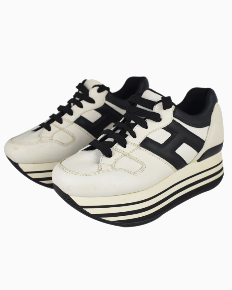 Tênis Hogan Original Chunky Platforms Preto/Branco Feminino