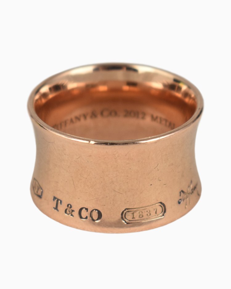 Anel Tiffany & Co. Original 1837® Wide Rubedo Metal Rose Gold Feminina