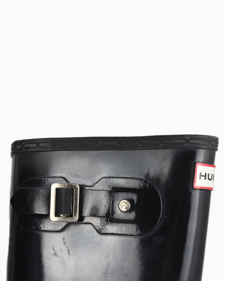 Bota Hunter Original Ajustable Gloss Rain Preta Feminina