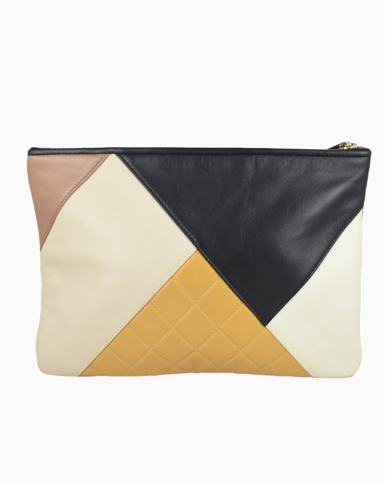 Clutch Chanel Original Lambskin Colorblock Feminina