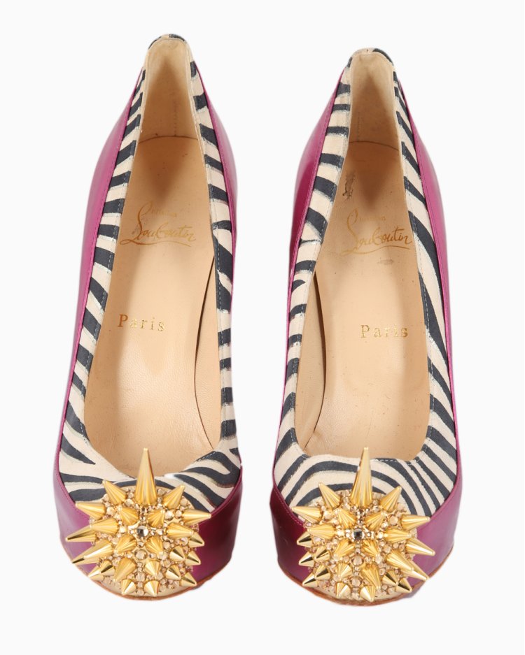 Sapato Louboutin Original Asteroid Spike 16O Pumps Rosa Feminino