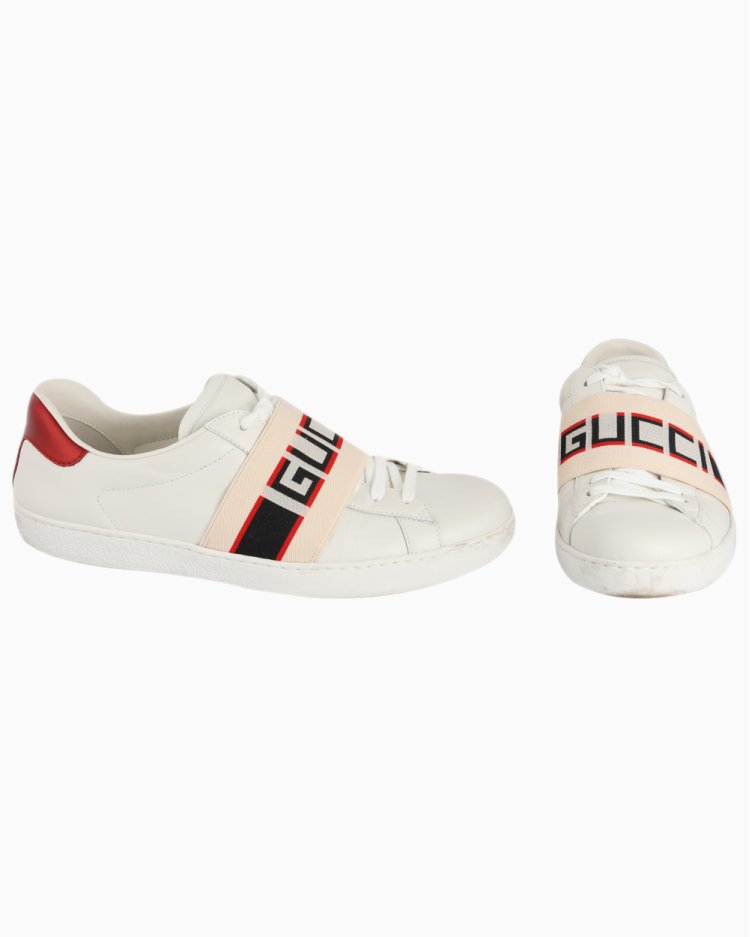 Tênis Gucci Original Ace Stripe Branco Masculino