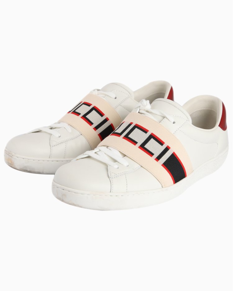 Tênis Gucci Original Ace Stripe Branco Masculino