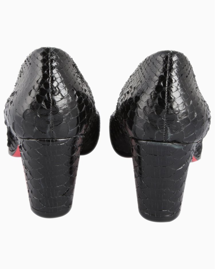 Sapato Zeferino Original Iza Python Preto Feminino