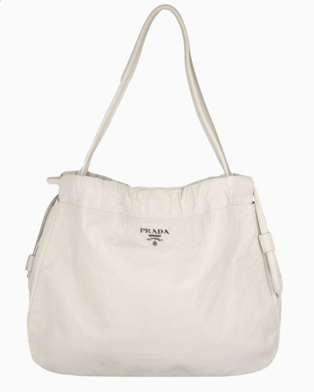 Bolsa Prada Original Nappa Antique Large Tote Branca Feminina
