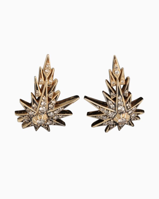 Brinco Hstern Original de Ouro Nobre 18k Com Diamantes Cognac - Coleção ...
