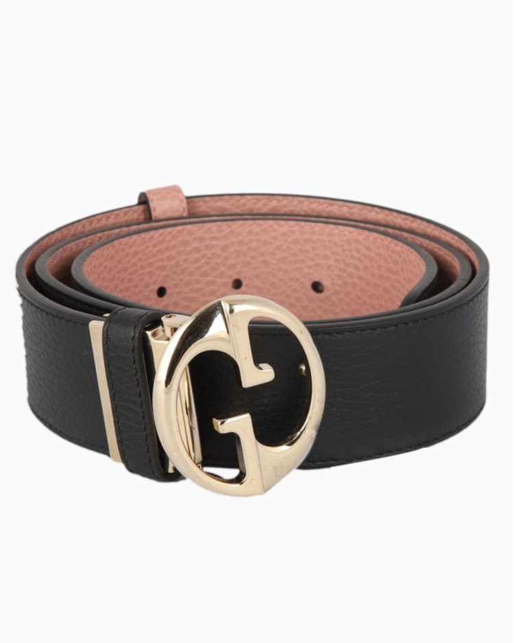 Cinto Gucci Original Reversivel Preto e Rosa Feminino