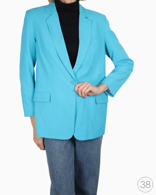 Blazer Carol Bassi Original Mago Turquesa Feminino