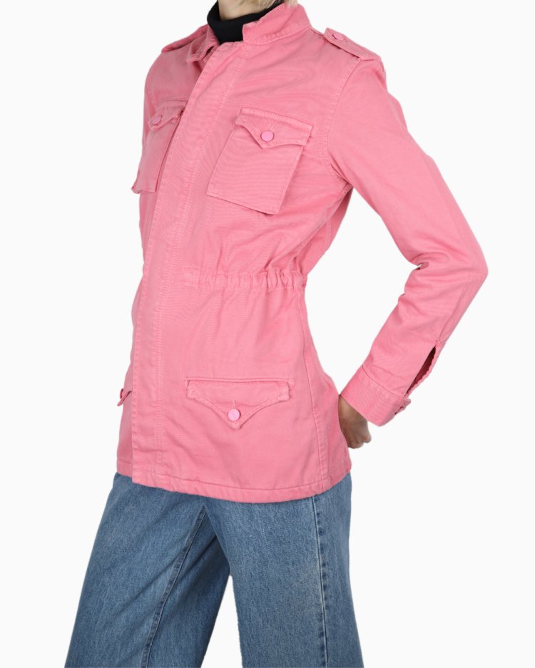 Parka Carol Bassi Original Sarja Rosa Feminina