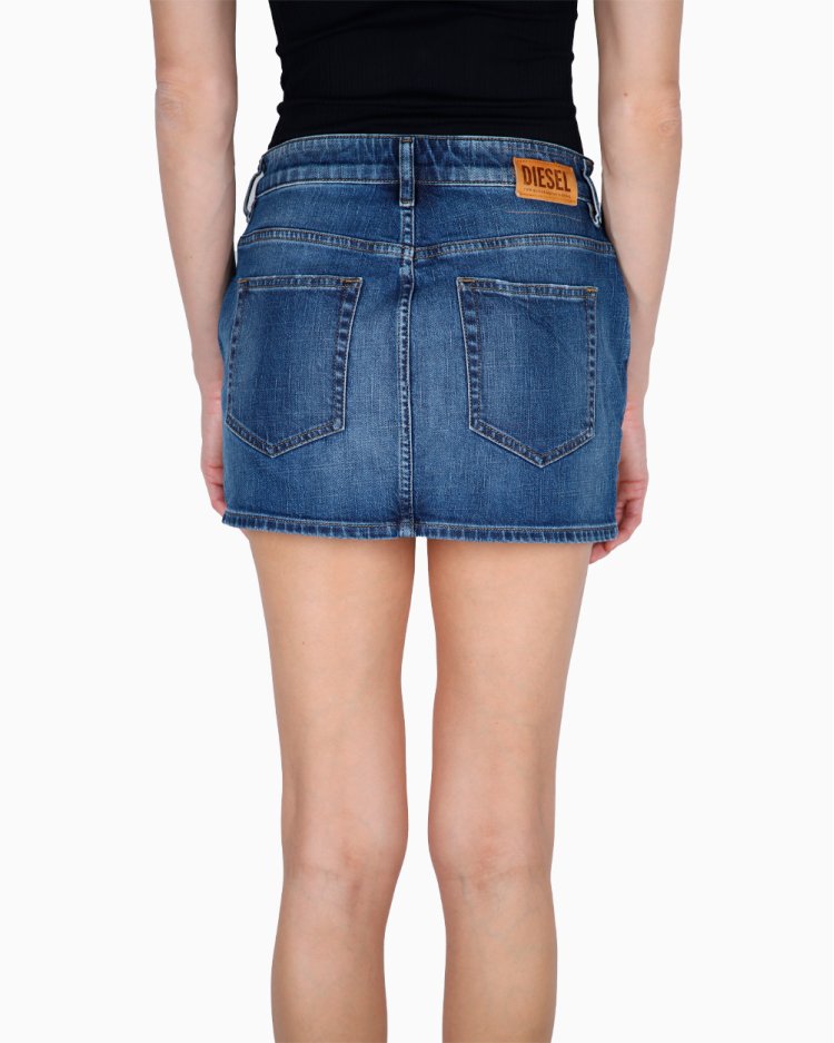 Mini Saia Diesel Original Jeans Médio Azul Feminina