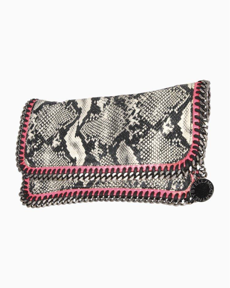 Clutch Stella McCartney Original Falabella Snakeprint Neon Feminina