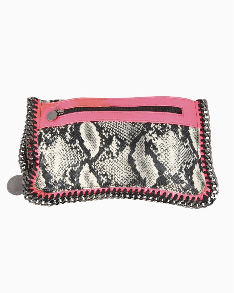 Clutch Stella McCartney Original Falabella Snakeprint Neon Feminina