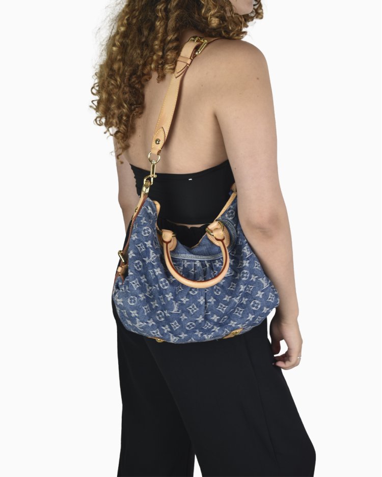 Bolsa Louis Vuitton Original Neo Cabby Denim Azul Feminina