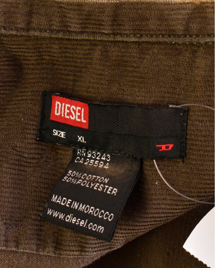 Camisa Diesel Original Camurça Marrom Masculina