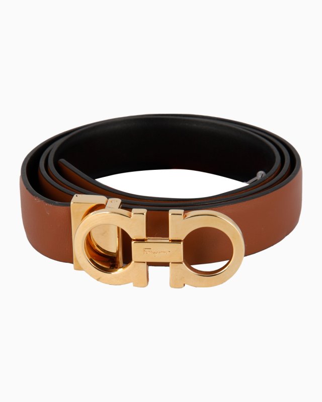 Cinto Ferragamo Original Gancini Caramelo Feminino