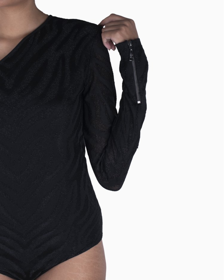 Body Bo.Bô Original Brilhos Preto Feminino