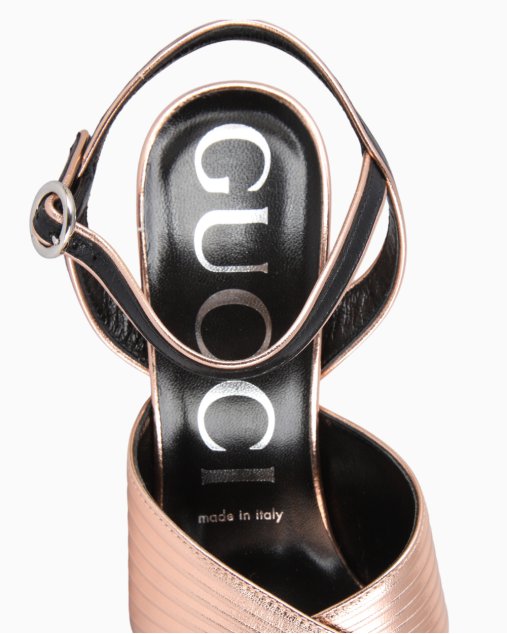 Sandália Gucci Original Metalizada Rose Gold Feminina