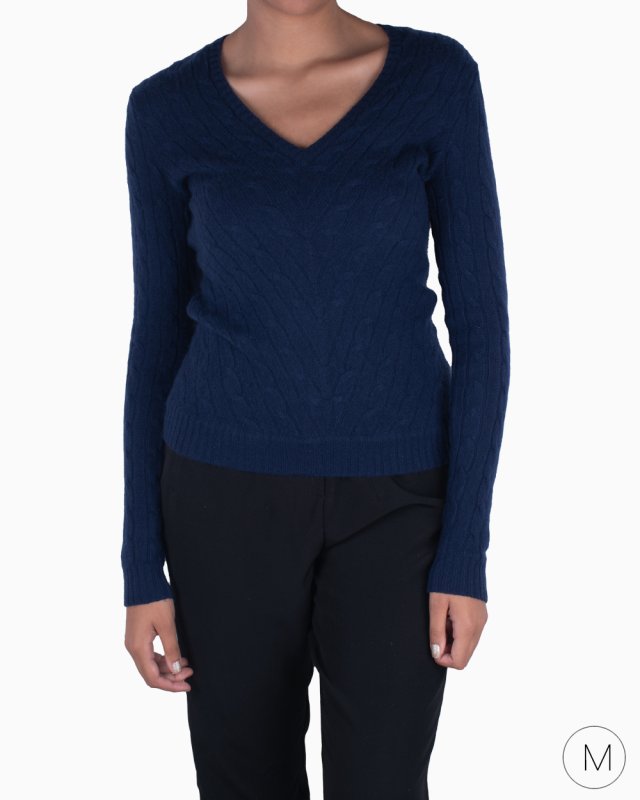 Suéter Ralph Lauren Original Tricot Azul Marinho Feminina