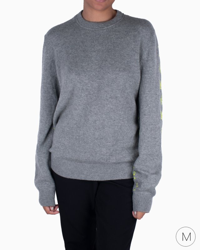 Suéter Louis Vuitton Original Tricot Monograma Neon Cinza Masculino