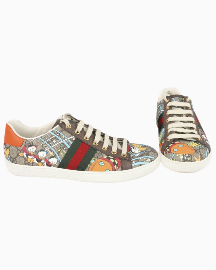 Tênis Gucci Original x Disney Donald Duck Ace Colorido Feminino