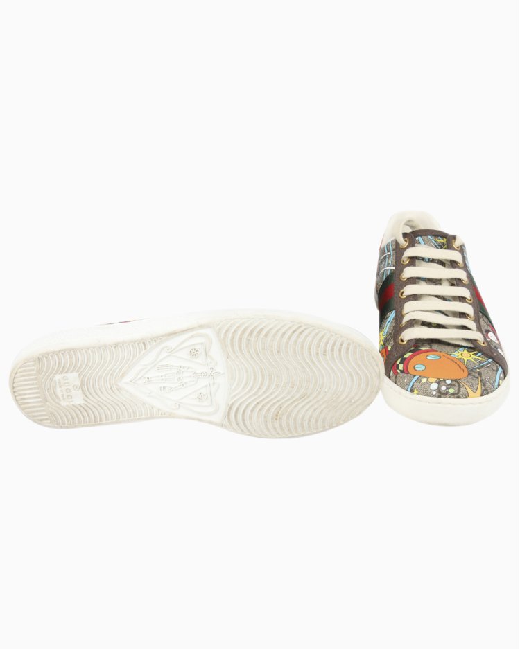 Tênis Gucci Original x Disney Donald Duck Ace Colorido Feminino