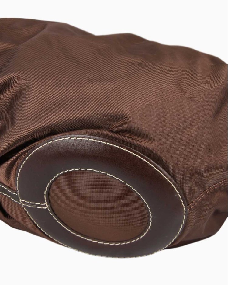 Bolsa Lancel Original Hobo Nylon Marrom Feminina