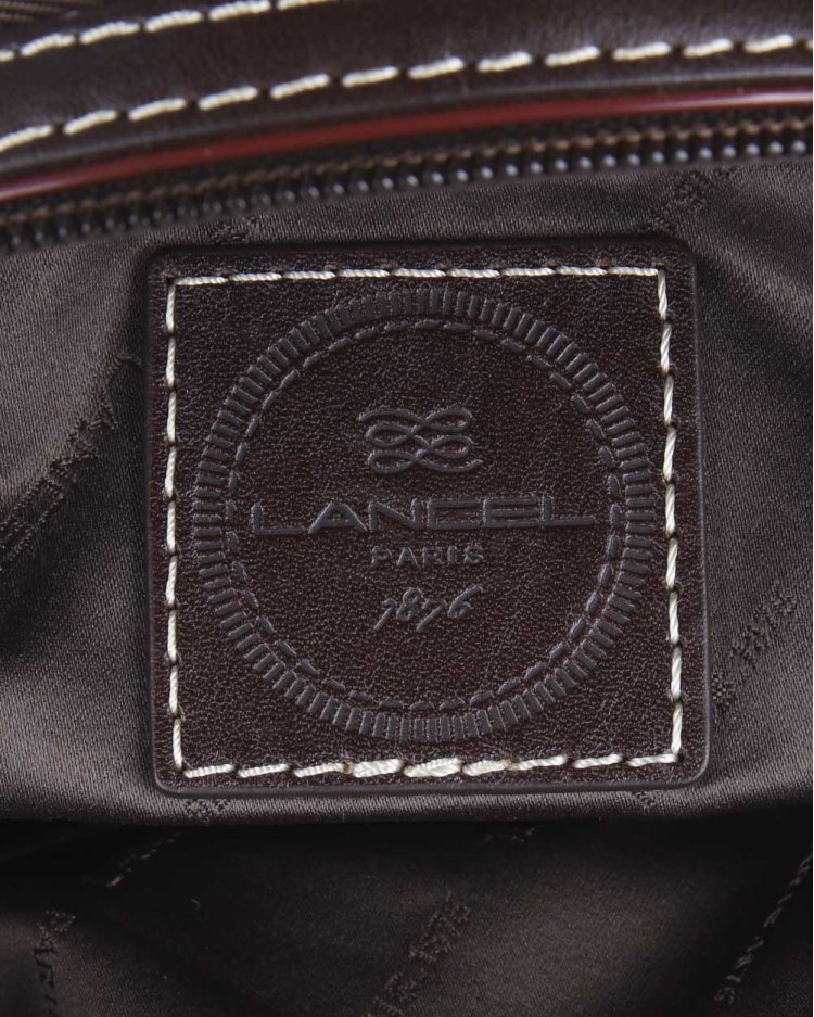 Bolsa Lancel Original Hobo Nylon Marrom Feminina