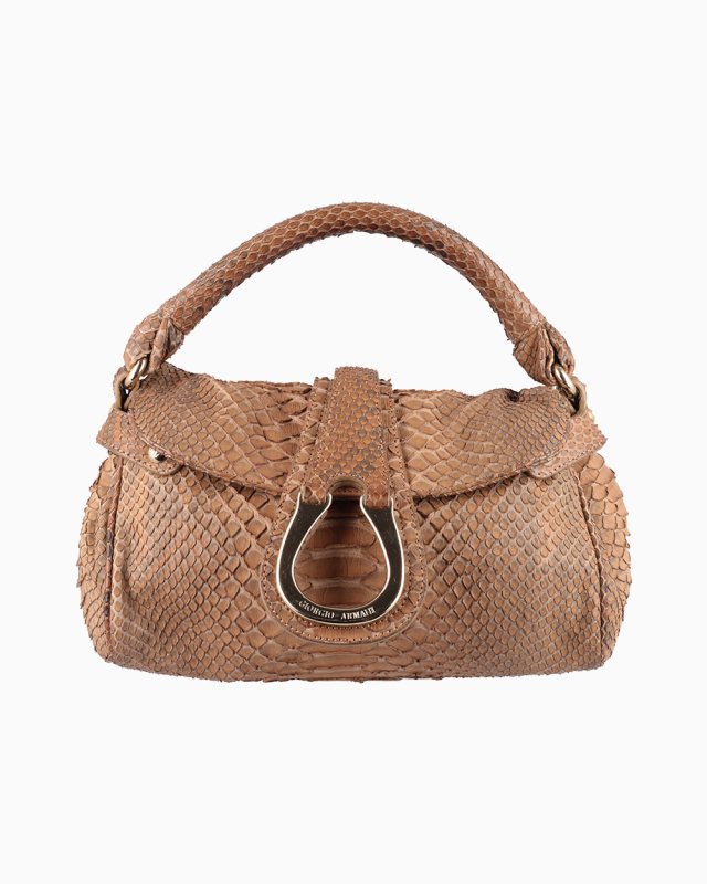 Bolsa Giorgio Armani Original Python Marrom Feminina