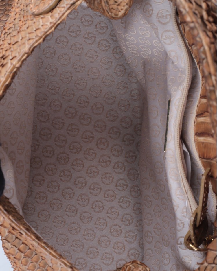 Bolsa Giorgio Armani Original Python Marrom Feminina