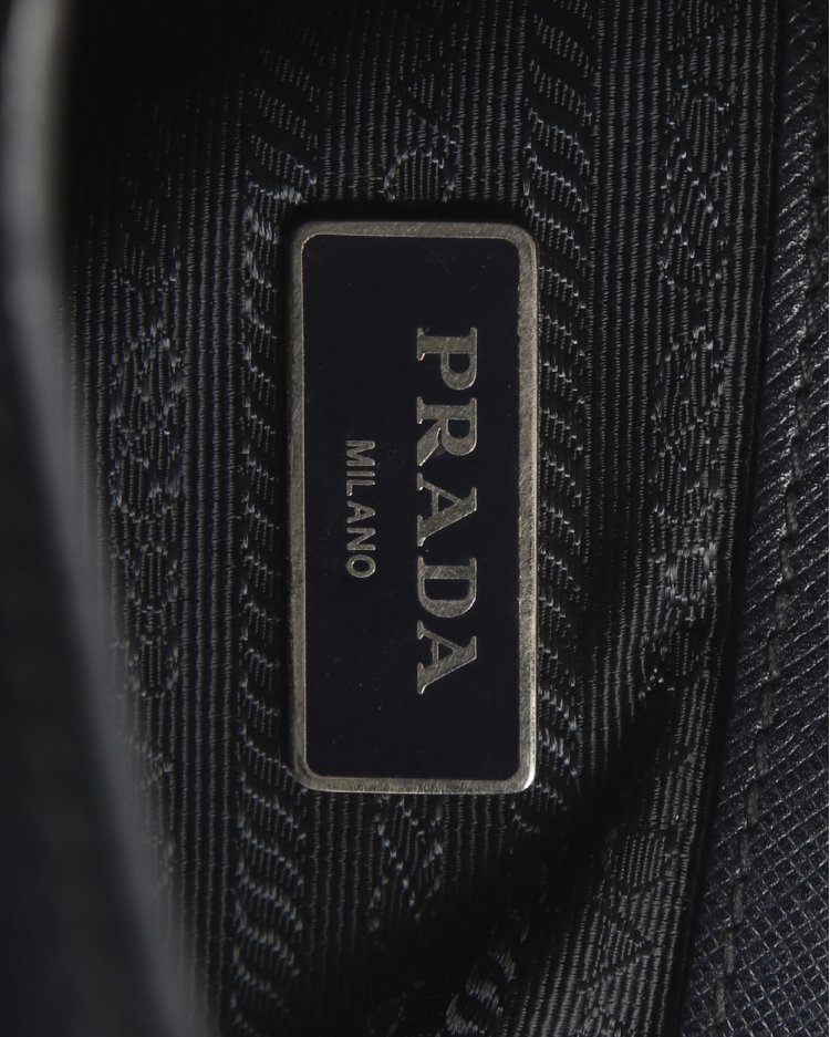 Pasta Prada Original Couro Azul Marinho Masculina