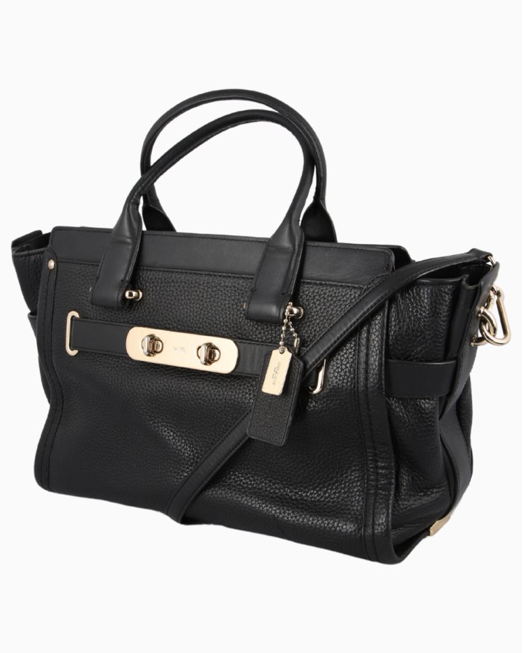Bolsa Coach Original Swagger Preta Feminina
