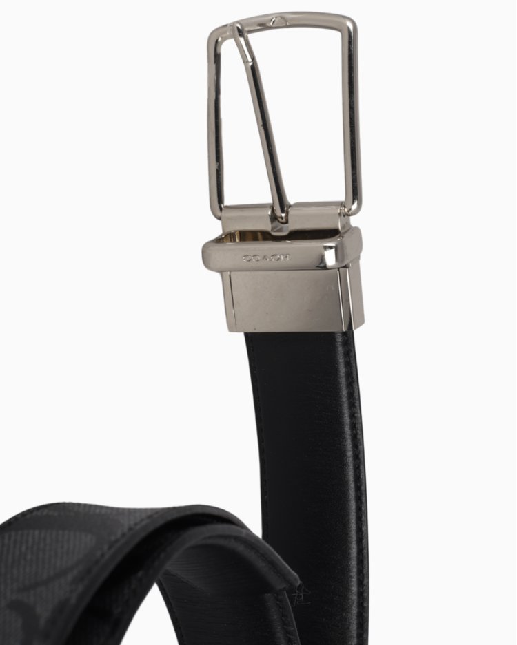 Cinto Coach Original Reversível Signature Preto Masculino