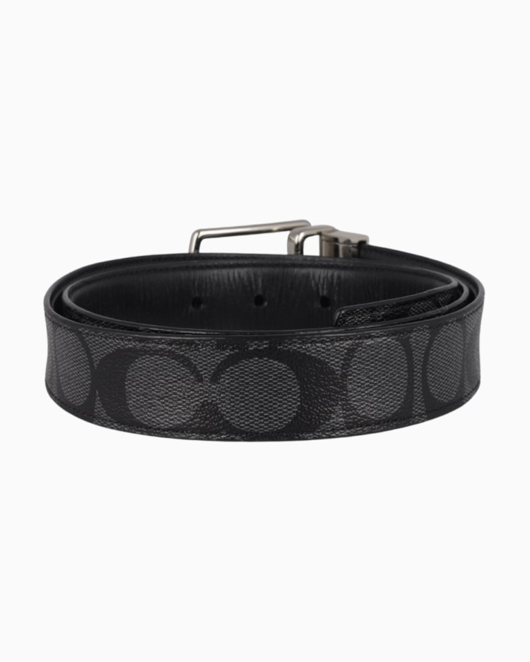 Cinto Coach Original Reversível Signature Preto Masculino