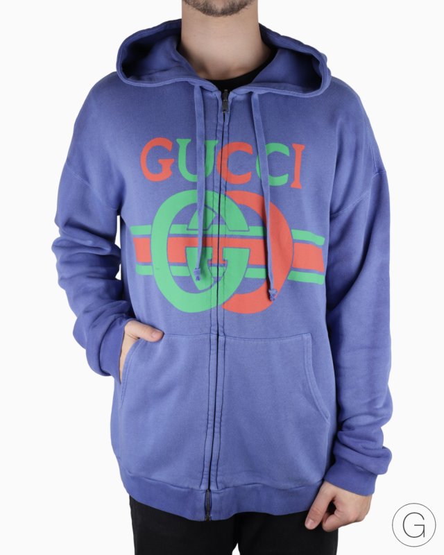 Moletom Gucci Original GG Reversível Azul Masculina