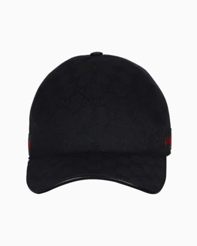 Boné Gucci Original GG Supreme Web Preto Masculino
