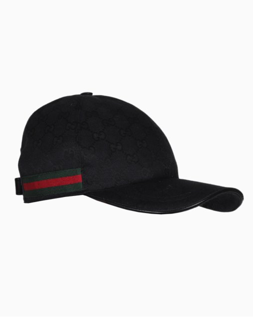 Boné Gucci Original GG Supreme Web Preto Masculino