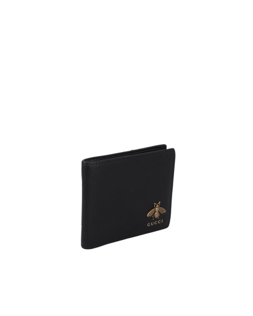 Carteira Gucci Original Animalier Leather Preta Masculina