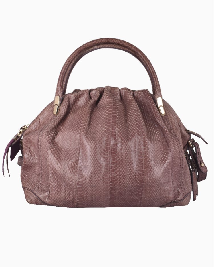 Bolsa Nina Ricci Original Python Rosa Feminina
