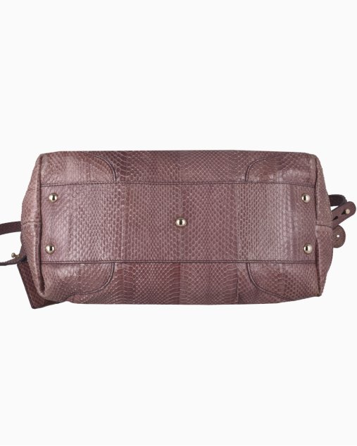 Bolsa Nina Ricci Original Python Rosa Feminina
