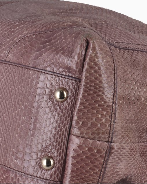 Bolsa Nina Ricci Original Python Rosa Feminina