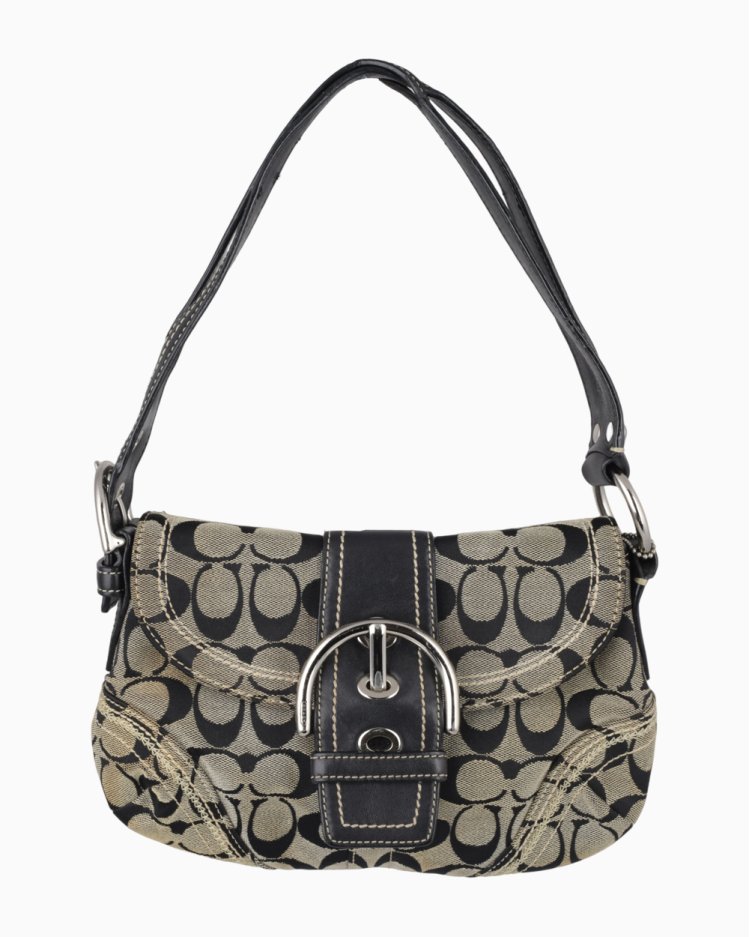 Bolsa Coach Original Shoulder Signature Bicolor Feminina