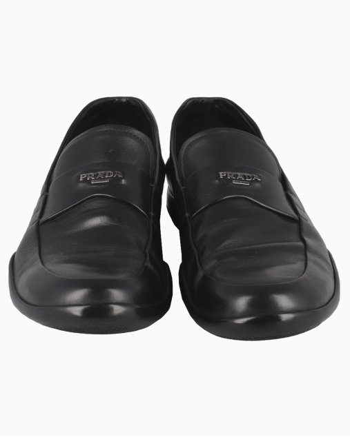 Sapato Prada Original Couro Preto Masculino