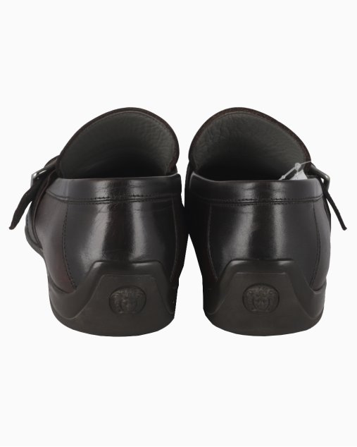 Sapato Social Versace Original Medusa Marrom Masculino