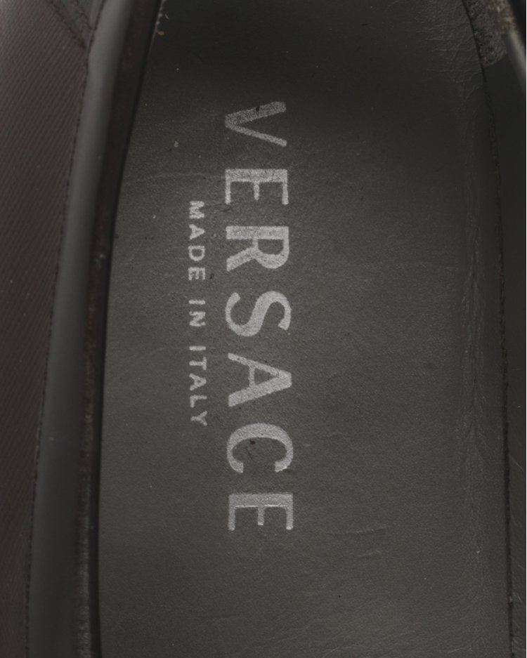 Sapato Social Versace Original Medusa Marrom Masculino