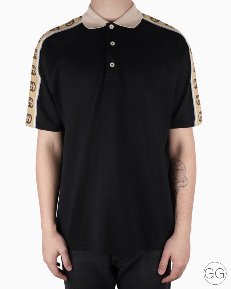 Camisa Gucci Original Polo Algodão Bicolor Masculina