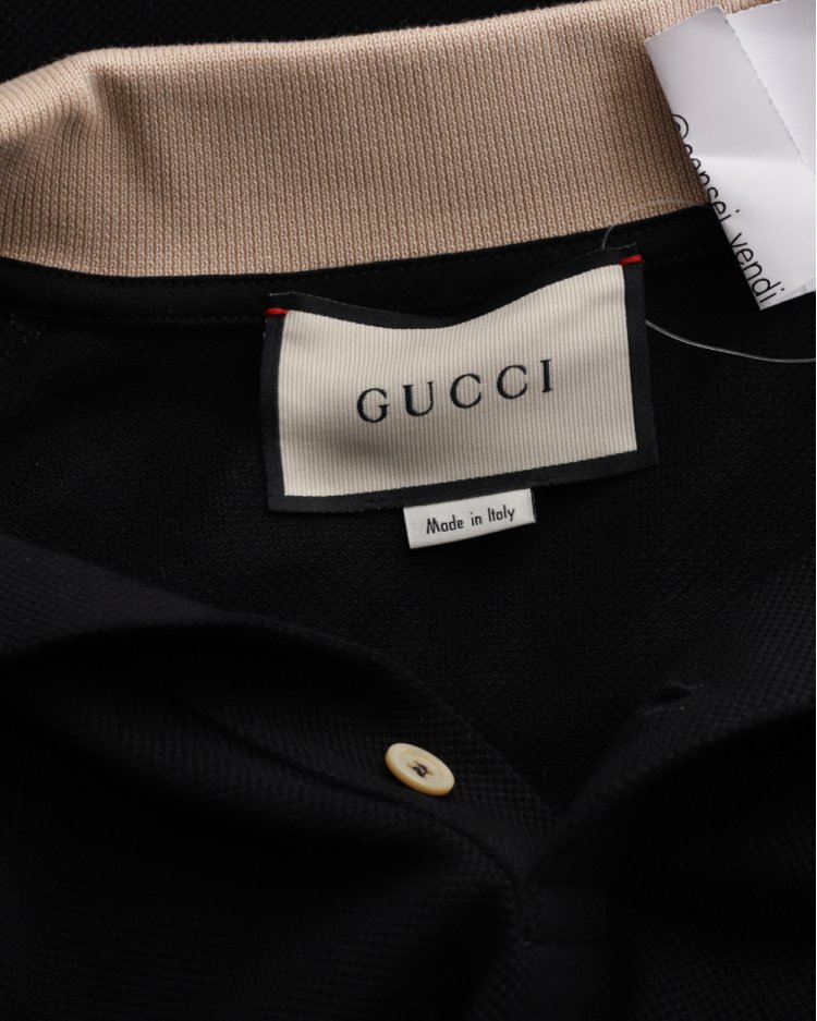 Camisa Gucci Original Polo Algodão Bicolor Masculina