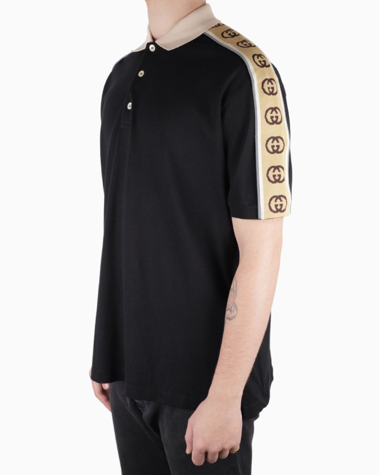Camisa Gucci Original Polo Algodão Bicolor Masculina