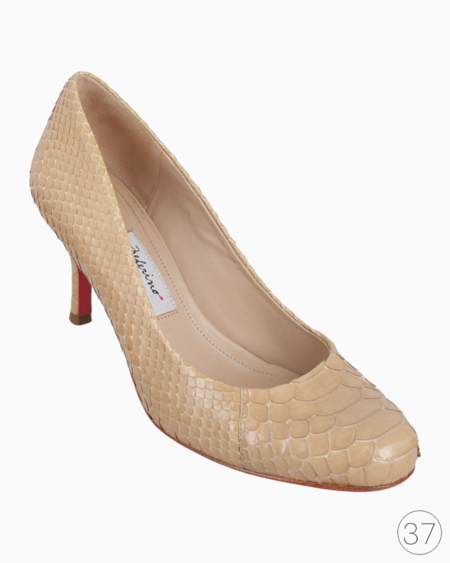 Scarpin Zeferino Original Python Nude Feminino
