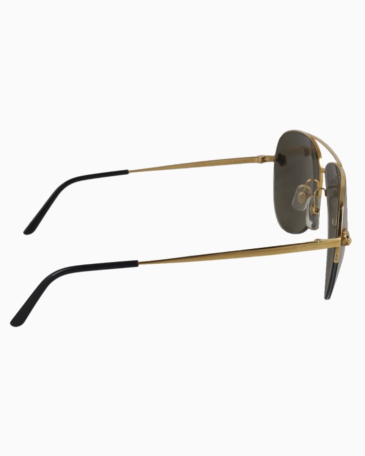 Óculos de Sol Cartier Original Panthère Dourado Feminino