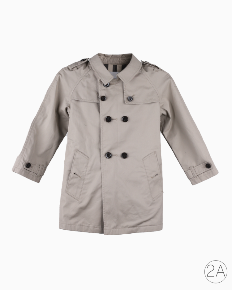 Casaco Infantil Burberry Original Trench Coat Cinza